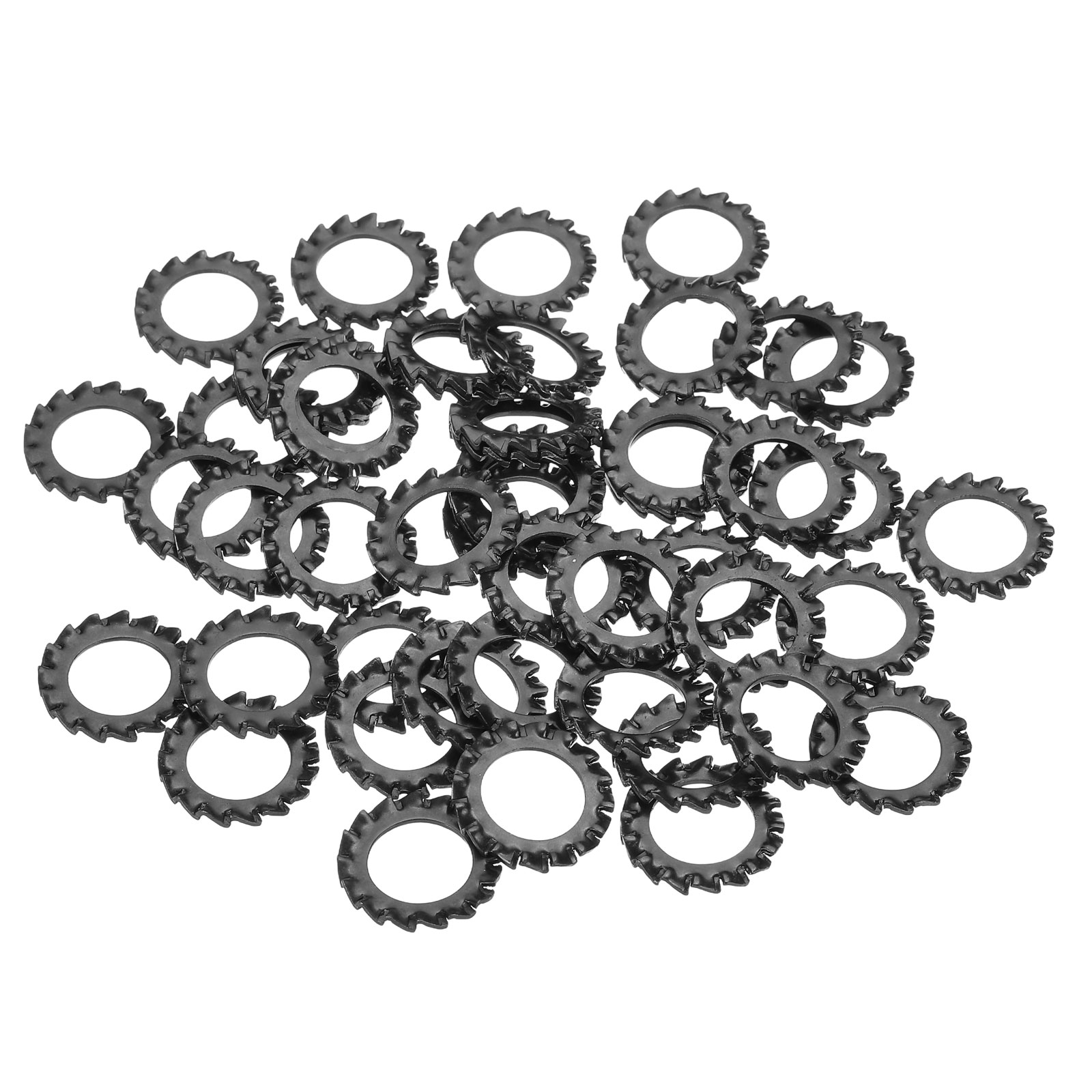 50Pack External Tooth Lock Washer M12 Carbon Steel Serrated Locking ...