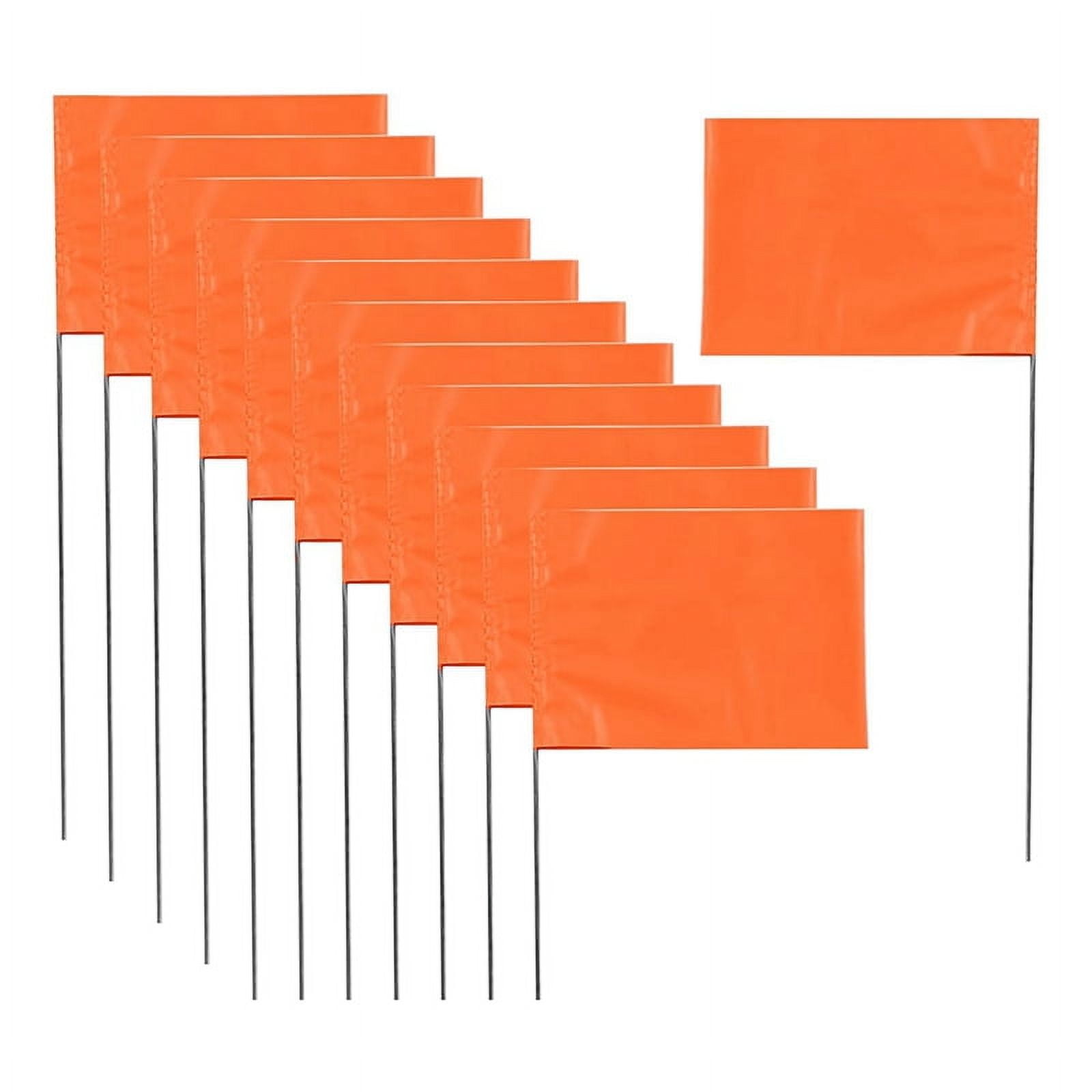 50Pack Marking Flags, Orange Yard Flags 15x4x5Inch, Marker Flags, Lawn ...