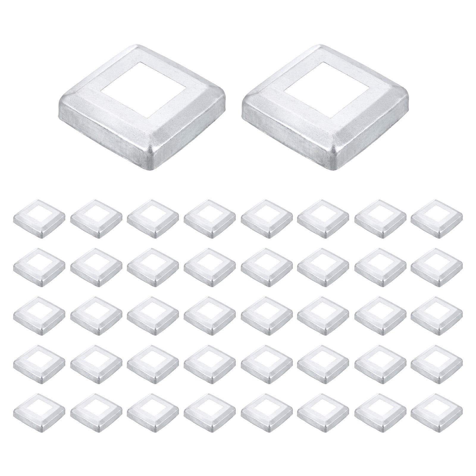 50Pack Post Base Cover, 2.5x2.5 Metal Integral Style Post Skirt Porch ...