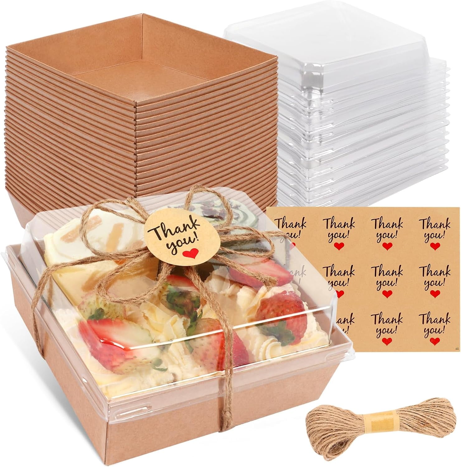 50Pack Small Charcuterie Boxes Charcuterie Boxes with Clear Lids, 5 ...