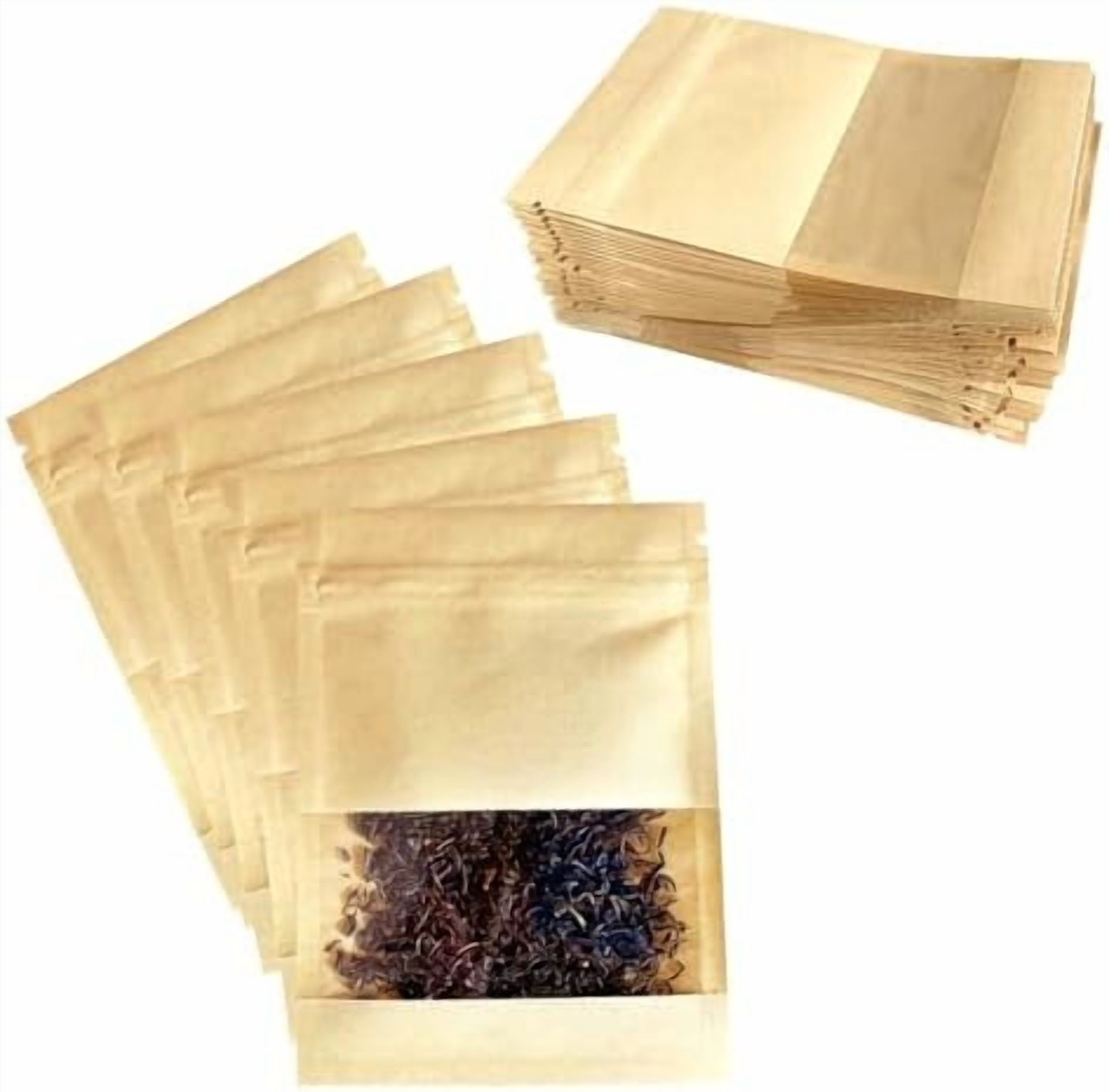 50Pack Small Resealable Coin Envelopes Bags with Clear Window Mini ...