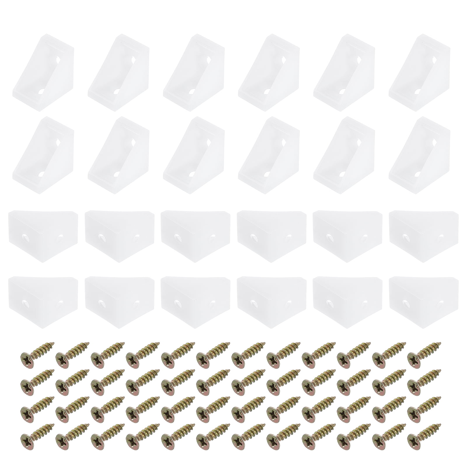 50Packs 90 Degree Plastic Corner Braces, 20x15x20mm Nylon Shelf Right ...
