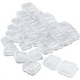 50 Clear Plastic Containers, Small Craft Storage Boxes with Lids, 3.5x3 ...