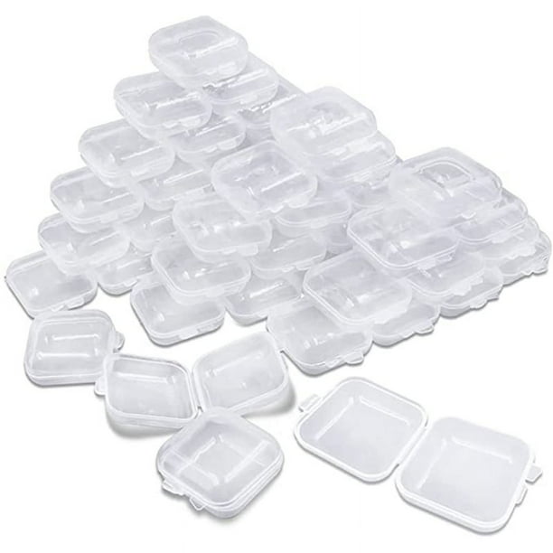 50Packs Small Clear Plastic Storage Containers,Mixed Empty Mini, Case ...