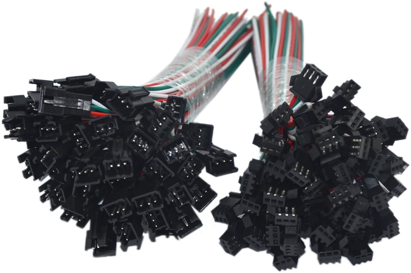 50Pair / 50sets 3 pin JST SM Male Female Plug LED Connector Cable for WS2812B WS2812 WS2811 LED ...