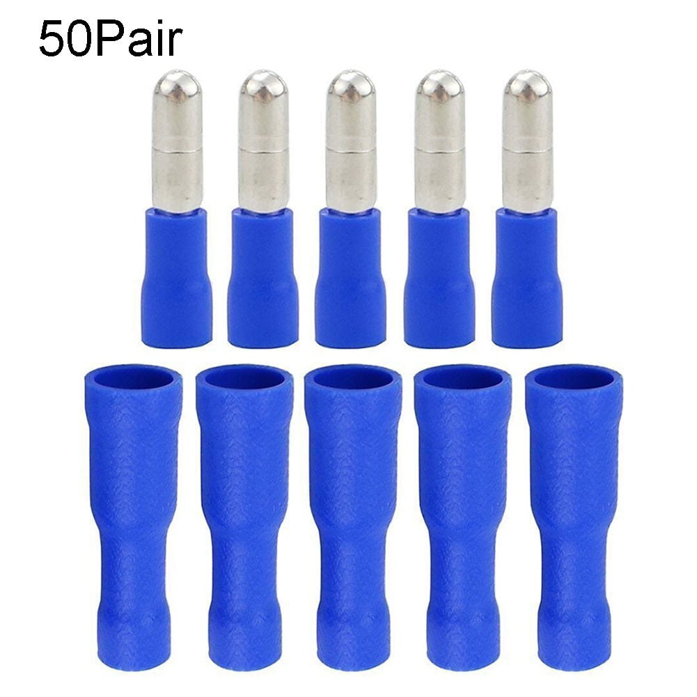 50Pair Wire and Cable Female and Male Butt Connectors Insulated Crimp ...