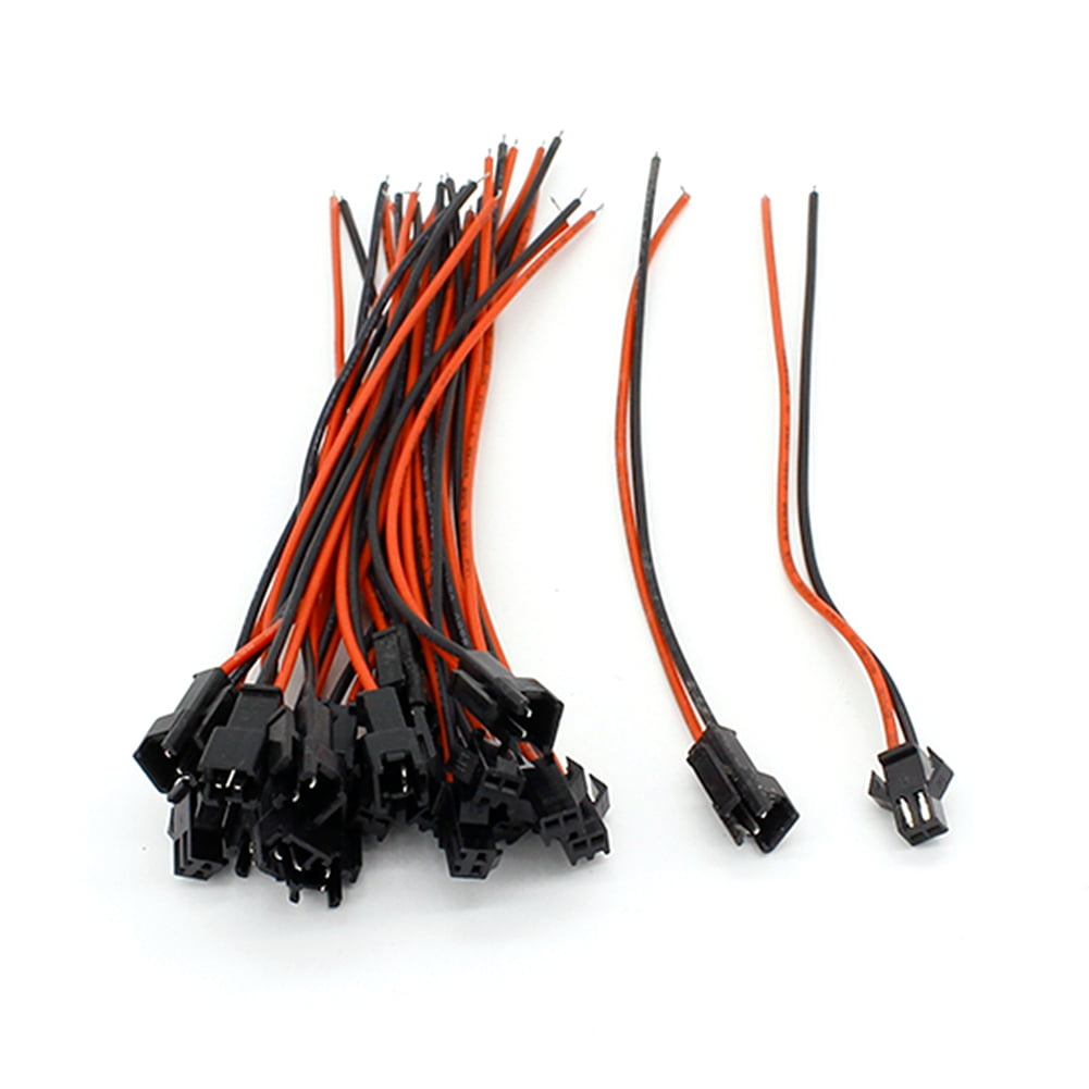 50Pairs 15cm Long JST SM 2Pins Plug Male to Female Wire Connector for LED Strips - Walmart.com