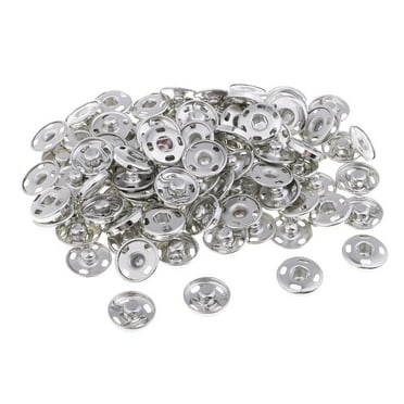 50 Sets Sew On Snaps Buttons Metal Snaps Fasteners Press Studs Buttons ...