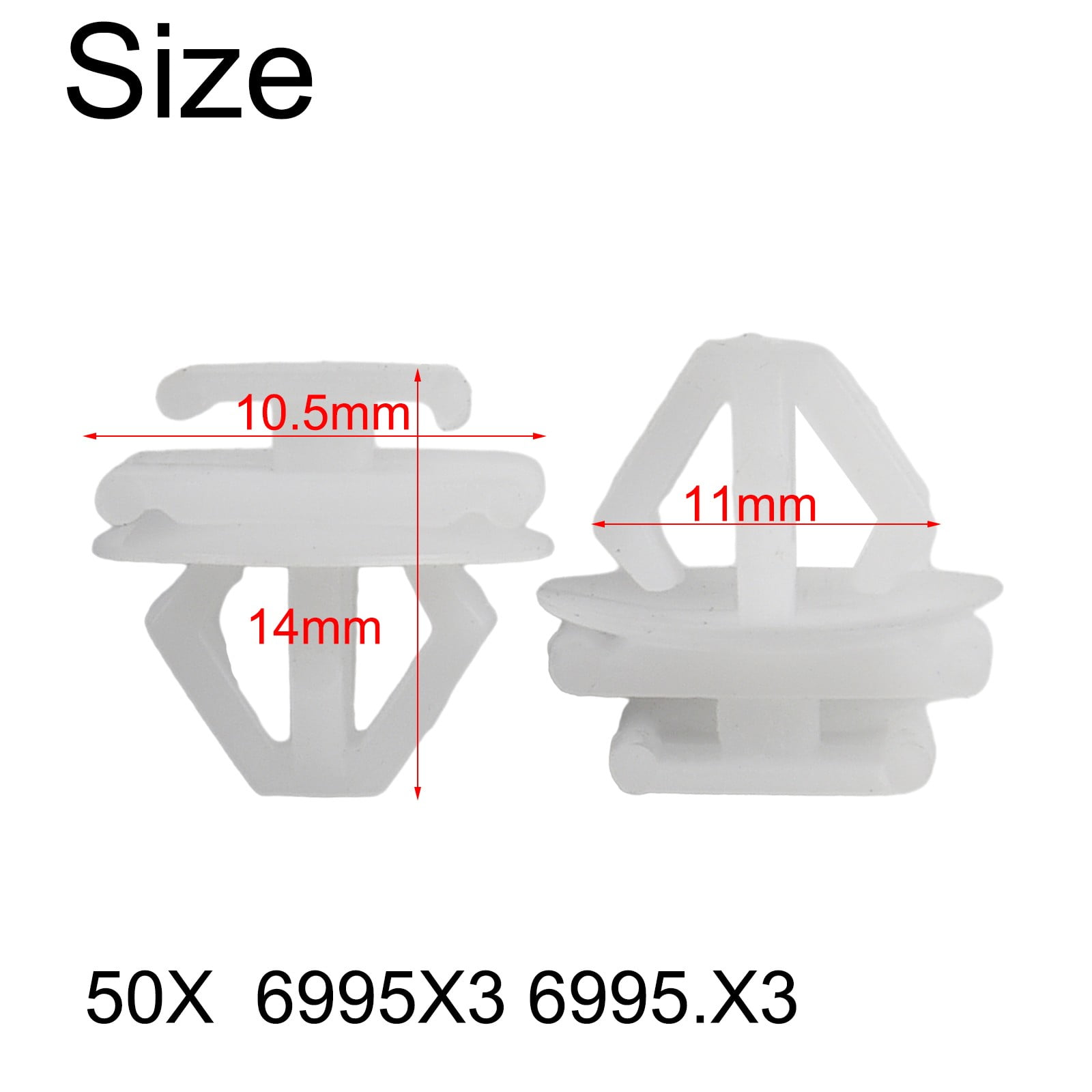 50PC 10/20/50PCS Front Grille Panel Clips Expert Door Moulding ...