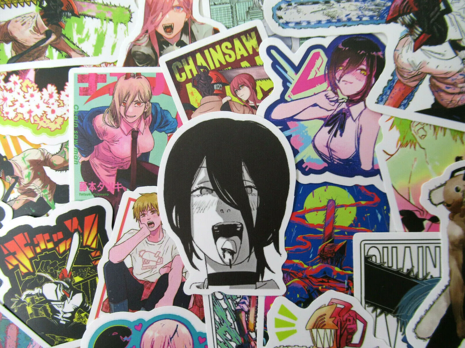 50Pc Random Chainsaw Man Manga Anime Phone Laptop Water Bottle Sticker ...
