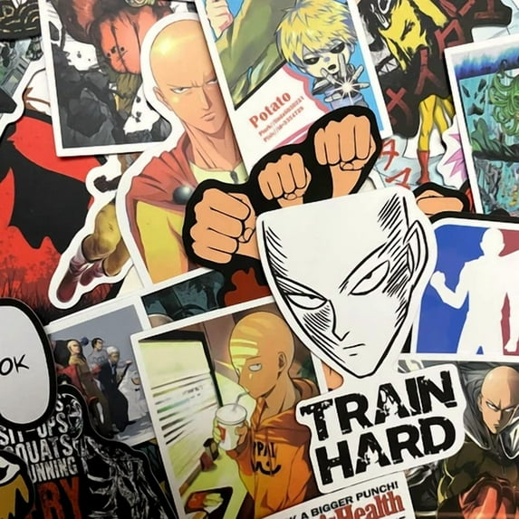50Pc Random One Punch Man Saitama Laptop Anime Sticker Pack - Walmart.com