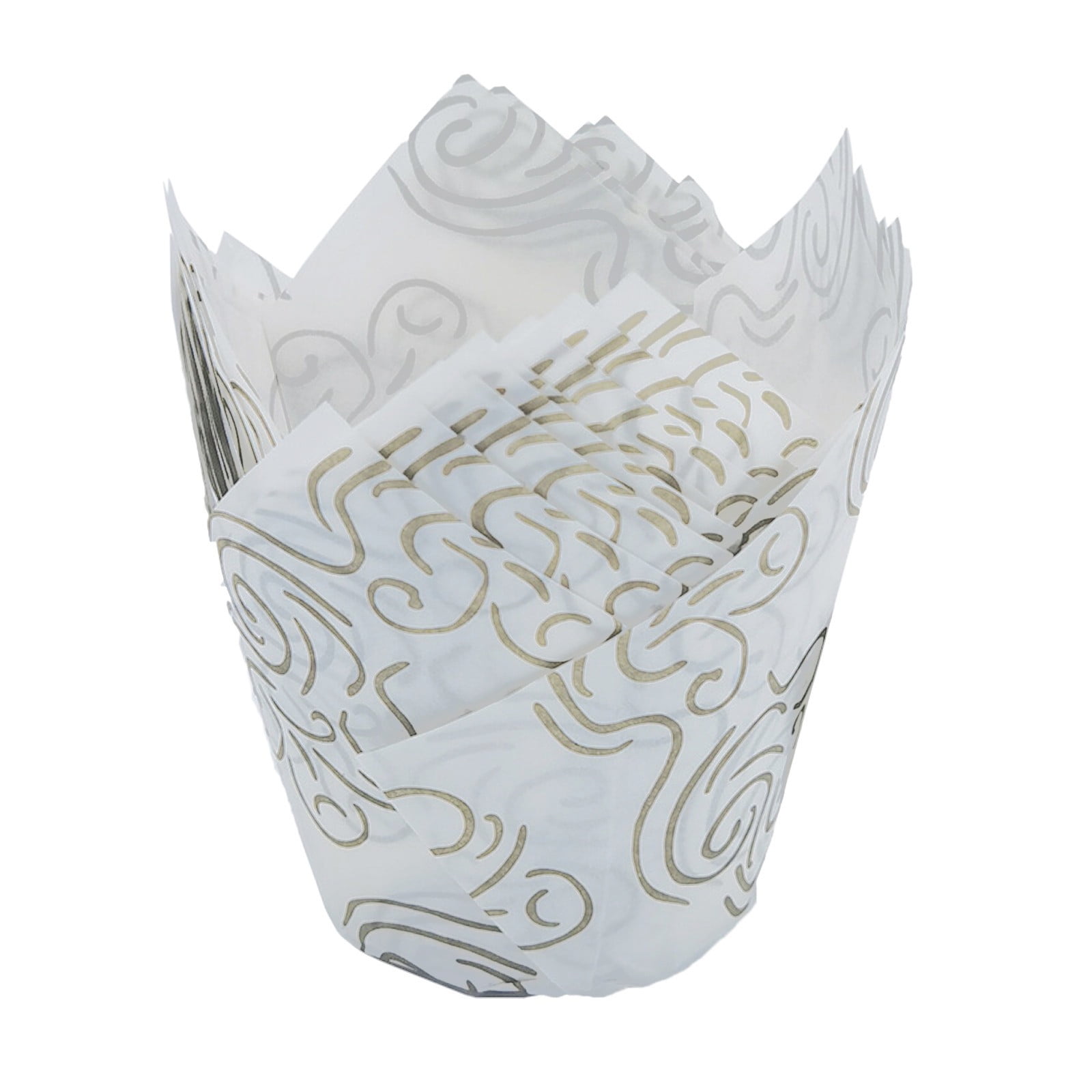 50Pc Tulip Paper Cups Clearance! Cupcake Liners for Baking Nonstick ...