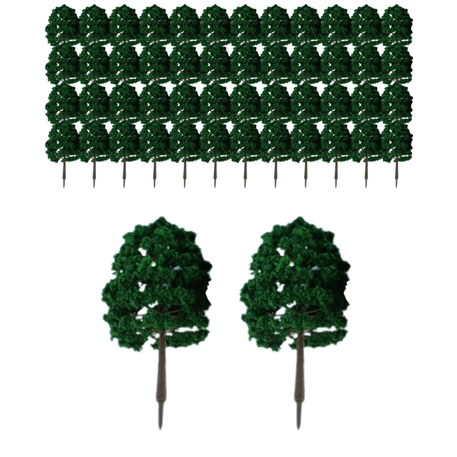 50Pcs 1/100 Miniature Model Tree for Landscape Layout Railway Diorama ...