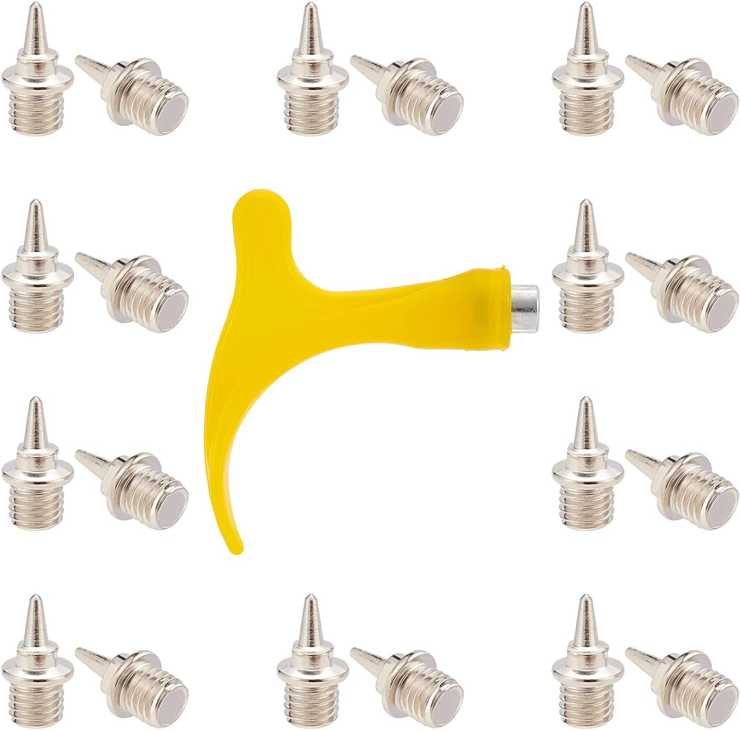 50Pcs 1/4 Inch Track Spikes Hard Steel Track Replacement Pyramid Spikes ...