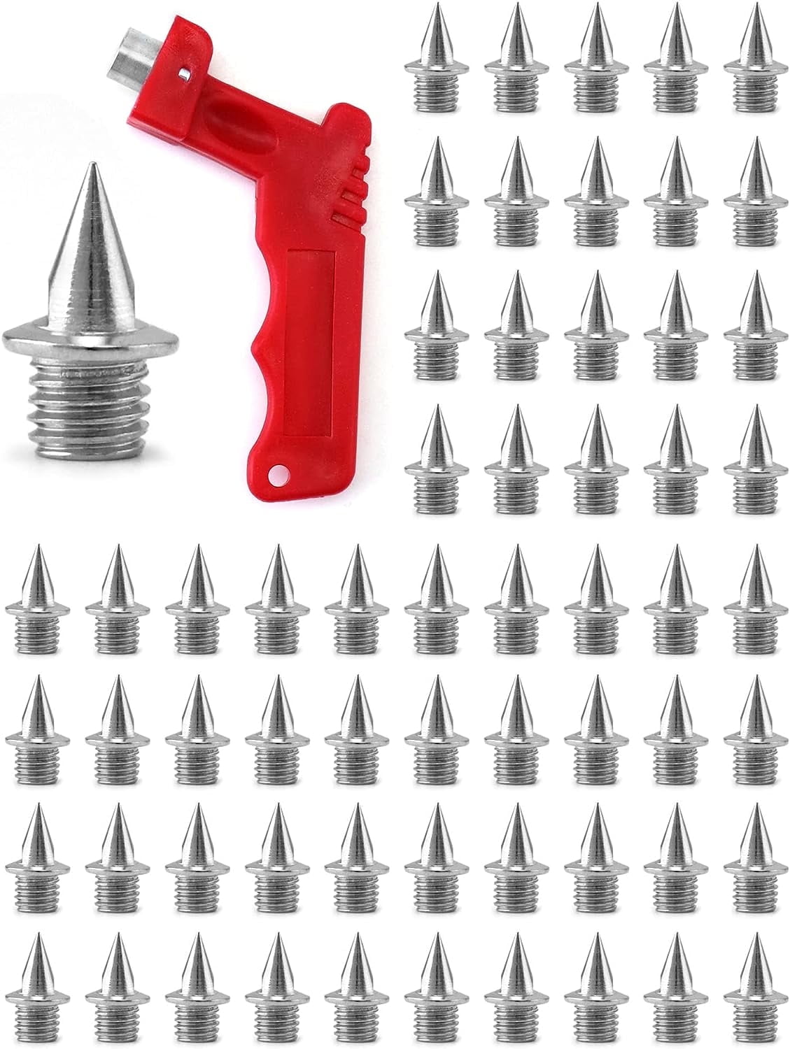 50Pcs 1/4 Inch Track Spikes Steel Replacement Running Spikes with Spike ...