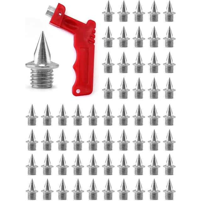 50Pcs 1/4 Inch Track Spikes Steel Replacement Running Spikes with Spike ...