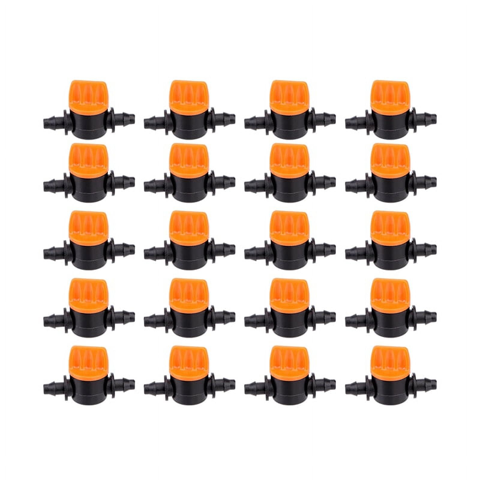50Pcs 1/4 Inch Pipe Mini Valve, 4/7mm Hose Controller for Drip ...