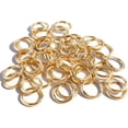 50Pcs 1 Inch Carabiner Keychain Clips, Small Gold Round Spring Key Ring ...