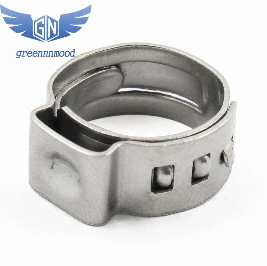 50Pcs 1" Stainless Steel Clamp Cinch Ring Crimp Pinch Fitting Tubing ...