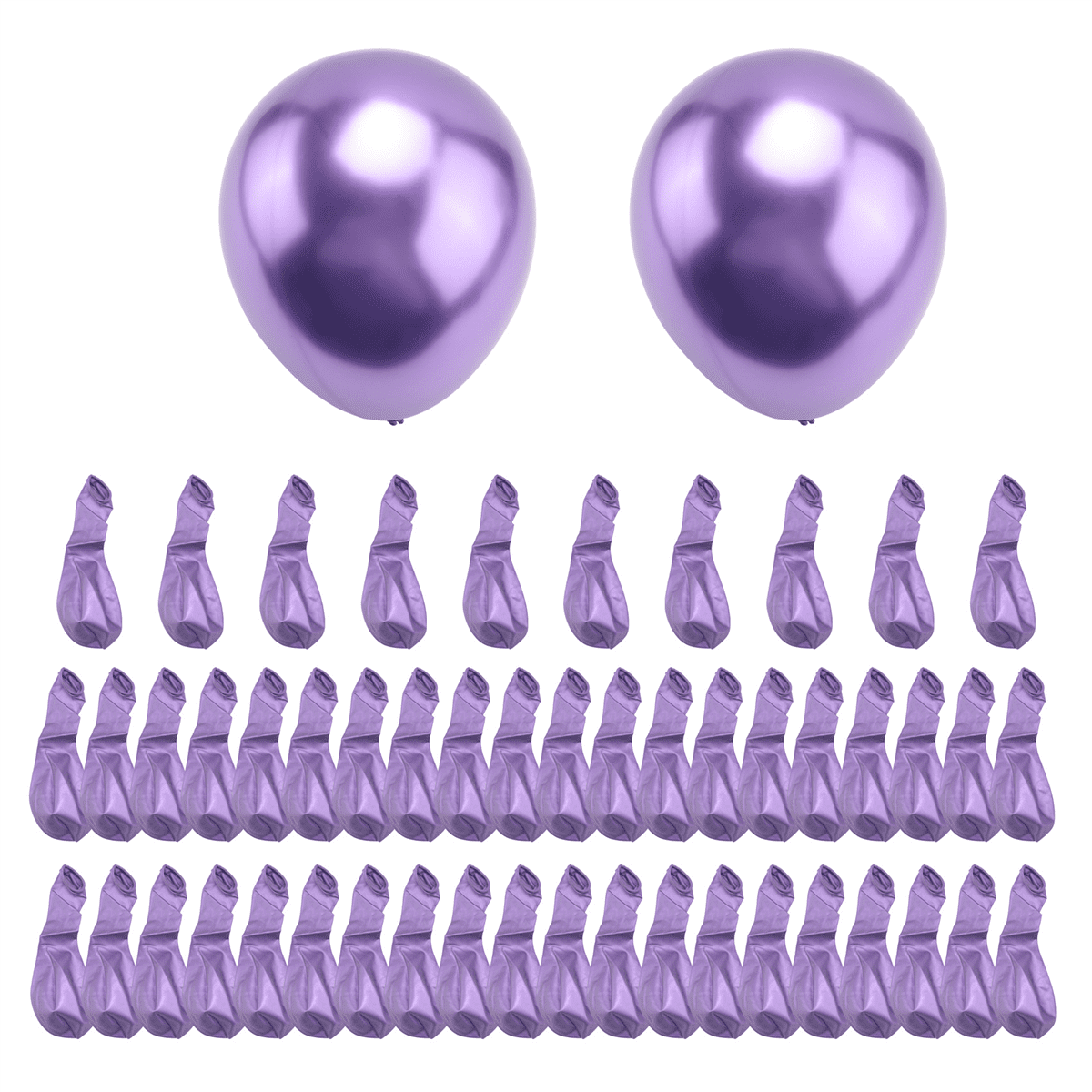 50Pcs 10 Inch Metallic Latex Balloons Thick Chrome Glossy Metal Pearl ...