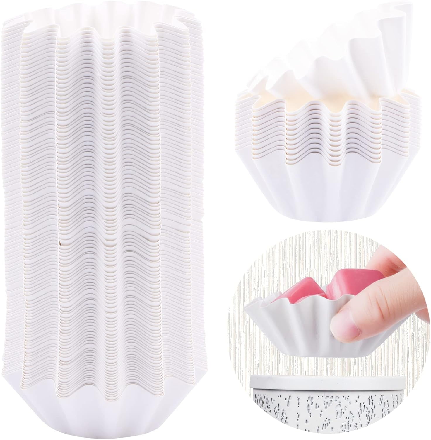 50Pcs/100Pcs Wax Melt Warmer Liners Reusable & Leakproof Candle Warmer Liners Wax Tray for ...