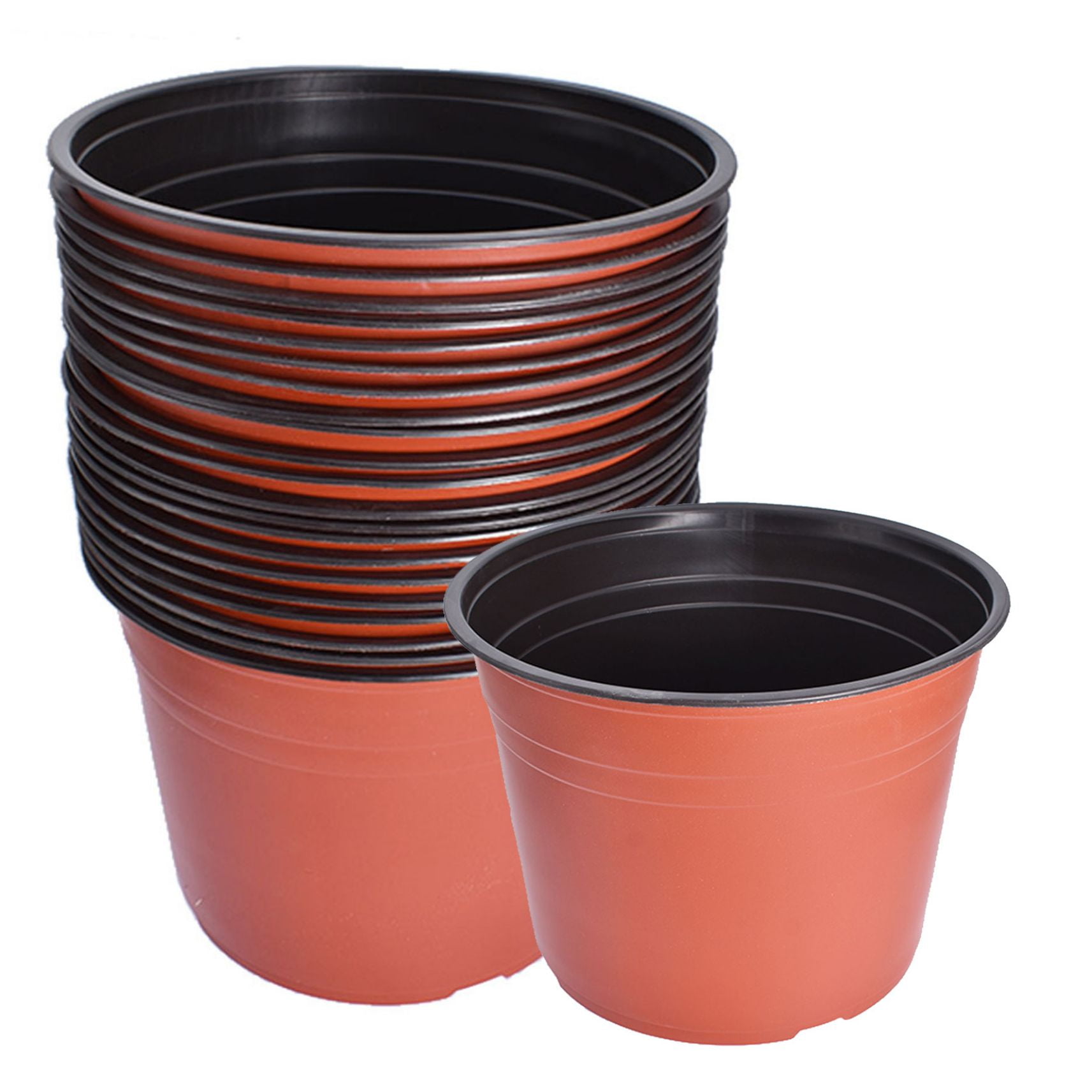 50Pcs 11" Plastic Plant Pots, Seed Starting Planting Nursery Pots ...