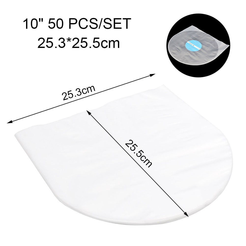 50Pcs 12 10 7 In Clear Vinyl Record Protecter Lp Bags Anti-Static ...