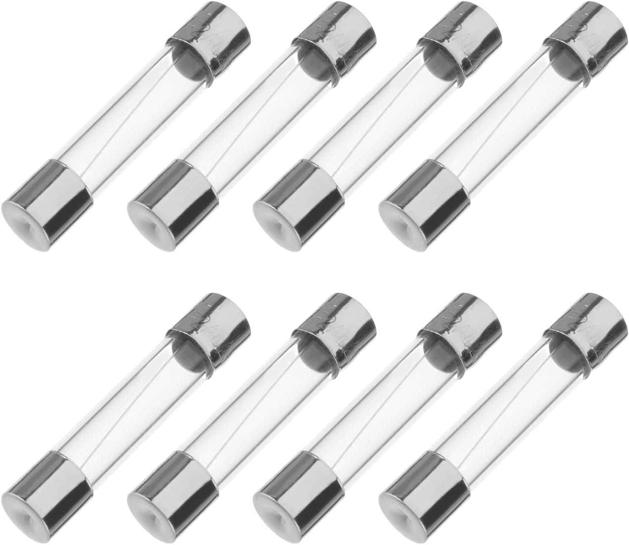 50Pcs 250V 2A Fast Blow Glass Fuse 6mm x 30mm Glass Tube Fuse Fast Blow ...