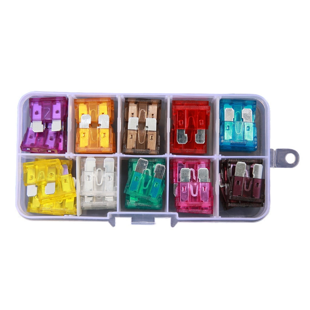 50Pcs 3/5/7.5/10/15/20/25/30/35/40A Car Truck Standard Fuses Auto Boats ...