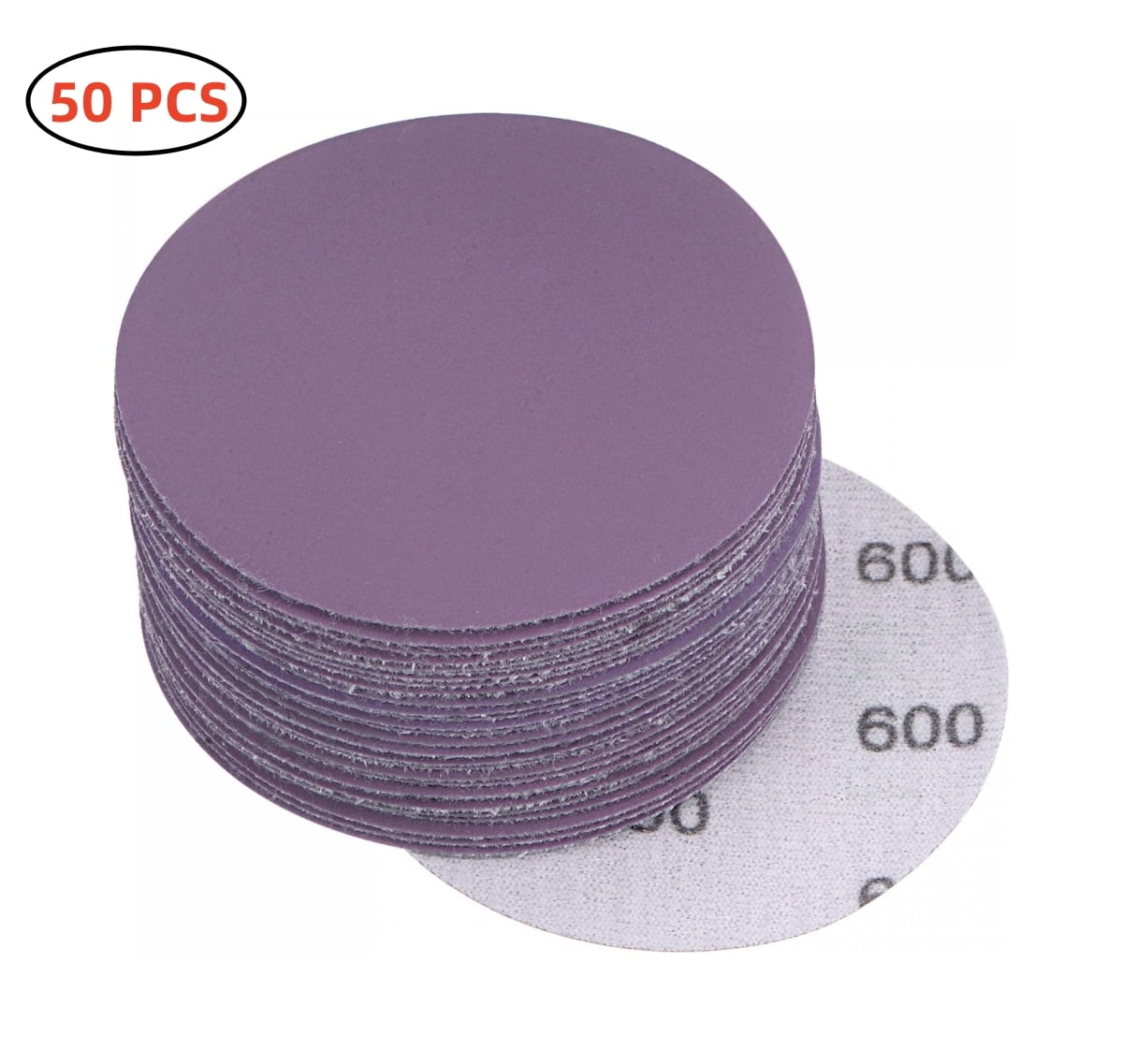 50Pcs 3-Inch Purple Sanding Discs 600 Grits Hook and Loop Professional ...