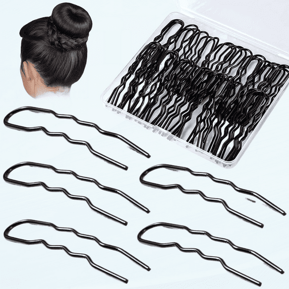 50Pcs 3 Inches U Shaped Hair Pins Ballet Bobby Pins Curved Bobby Pins ...