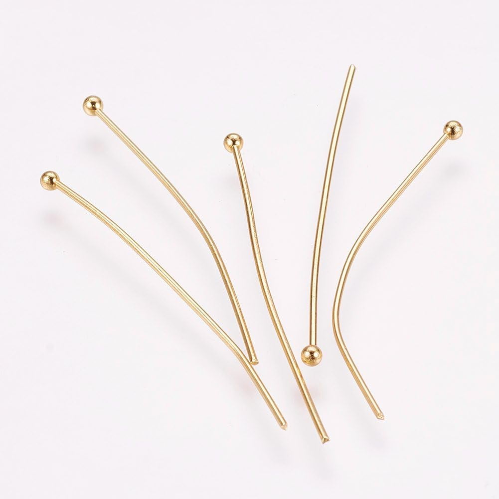 50Pcs 304 Stainless Steel Ball Head Pins for DIY Beading Charm Making ...