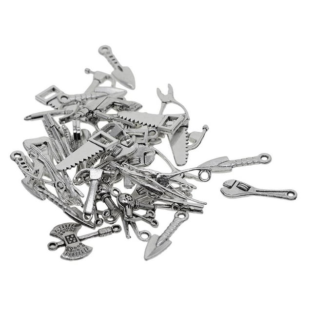 50Pcs 3D Tool Charms Collection - Wrench Spanner Screw Driver Shovel ...