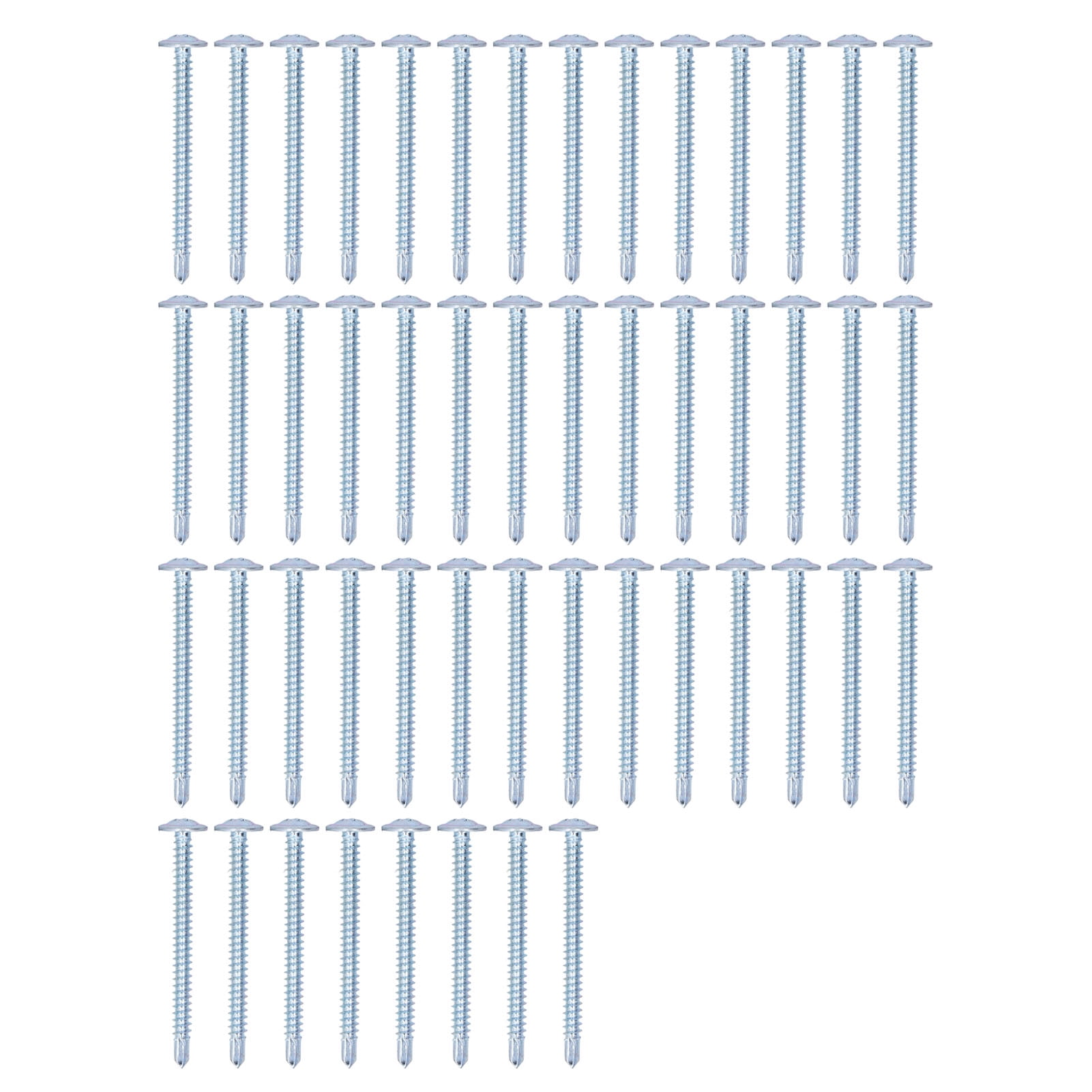 50Pcs 4.2x50mm Zinc Plated Carbon Steel Round Washer Head Cross Self ...