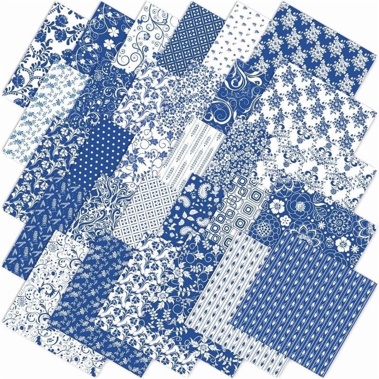 Heymaple 50Pcs 4"x4" Precut Fabric Squares, DIY Patchwork Bundle for ...