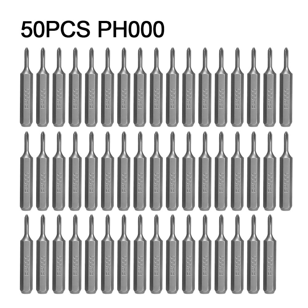 50Pcs 4Mm Small Hex Shank Screwdriver Bits Set Steel Cross Head for ...