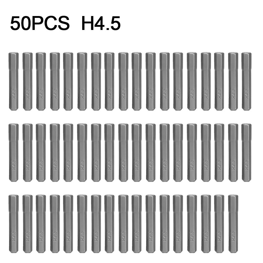 50Pcs 4mm Small Hex Shank Screwdriver Bits Set Hexagon Socket Batch ...