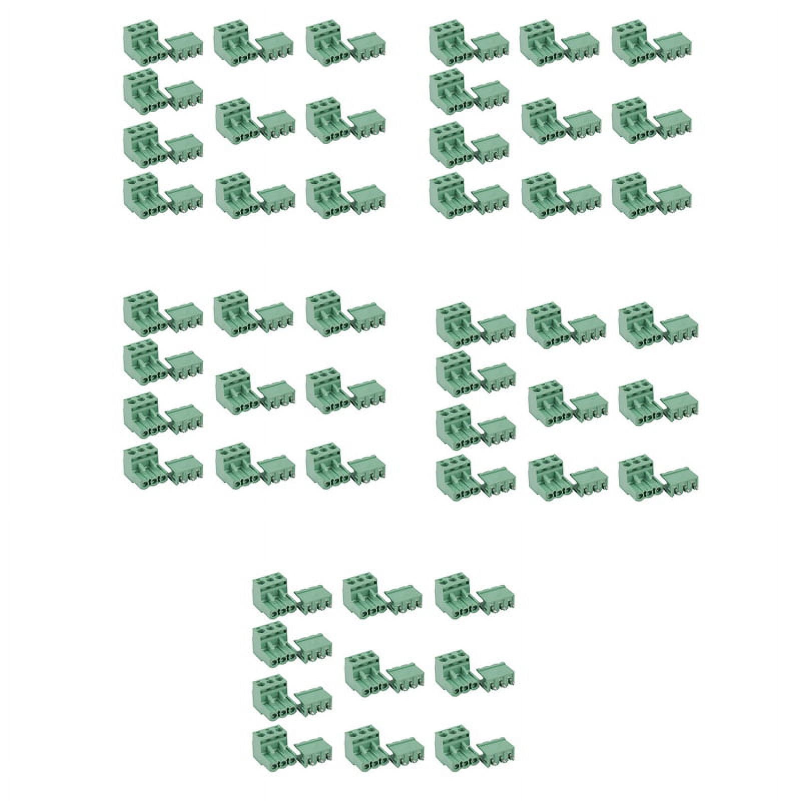 50Pcs 5.08mm Pitch 3Pin Plug-in Screw PCB Terminal Block Connector ...