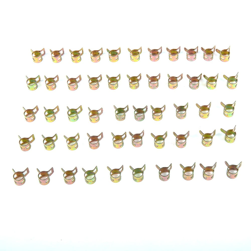 50Pcs 5/16" 8Mm Spring Clip Clamp Fuel Oil Line Silicone Vacuum Hose ...