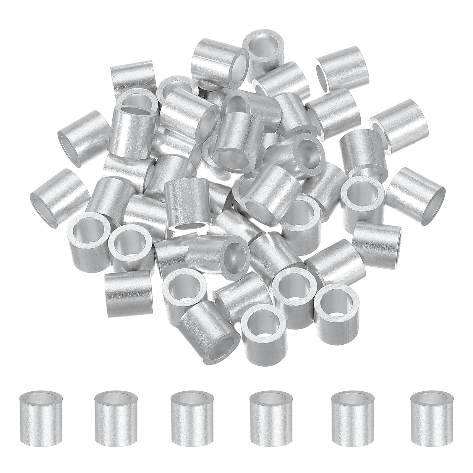 50Pcs 5/16" Aluminum Crimping Loop Sleeve for Wire Rope and Cable ...