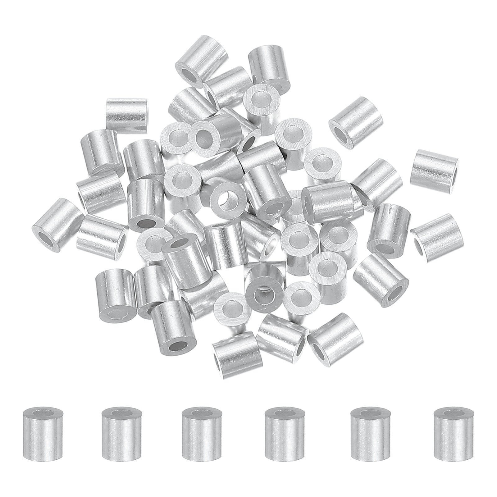 50Pcs 5/64" Aluminum Crimping Loop Sleeve for Wire Rope and Cable ...