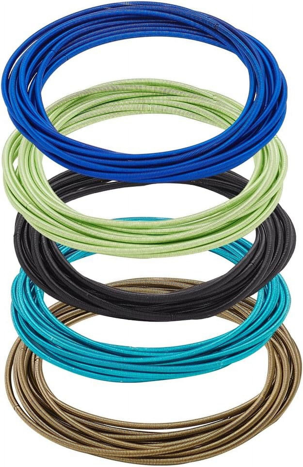 50Pcs 5 Colors Guitar String Bracelets 2-1/4 inch Spring Bracelets ...