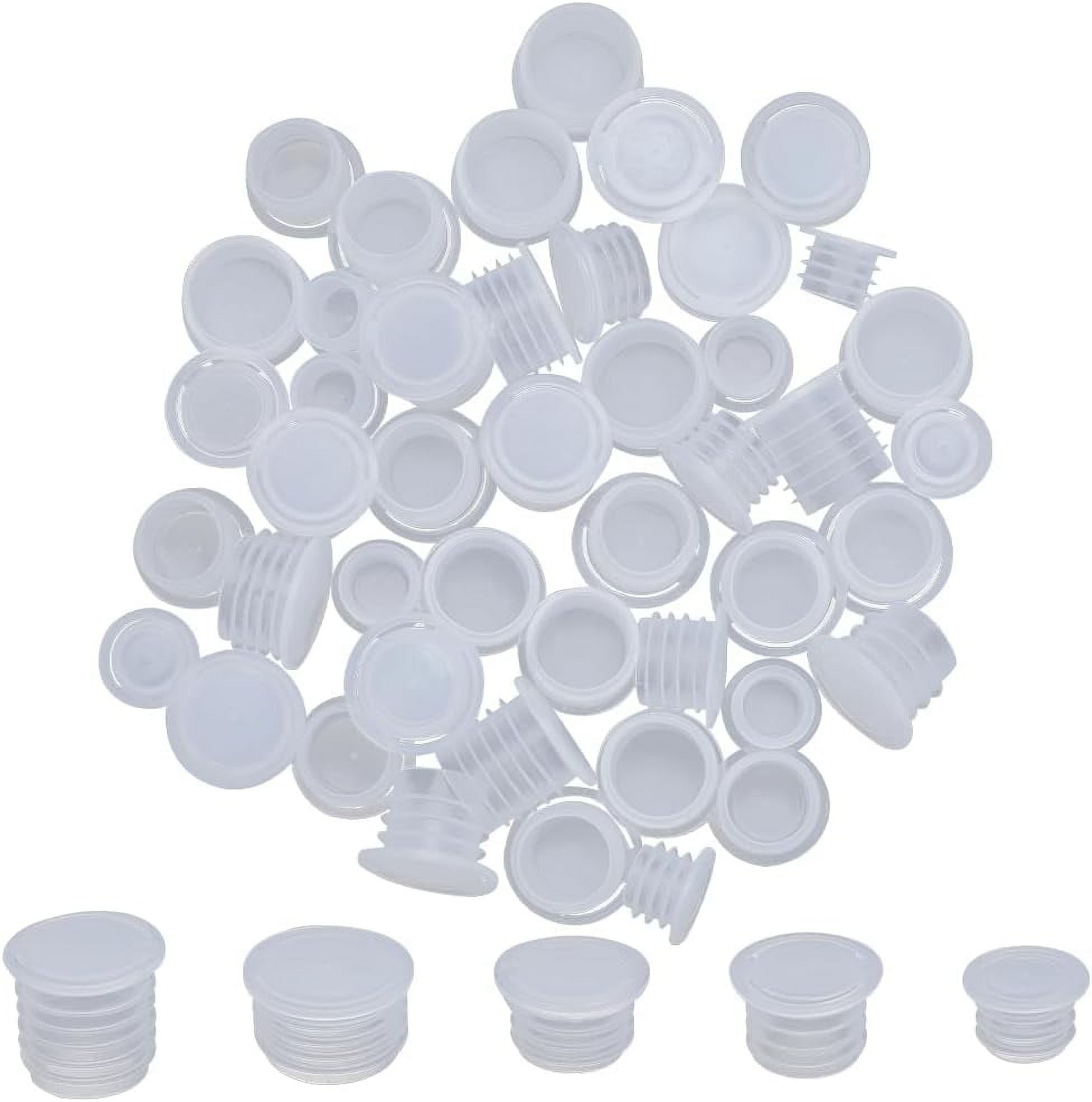 50Pcs 5 Sizes Salt and Pepper Shaker Stoppers with Pull Tab Dustproof ...