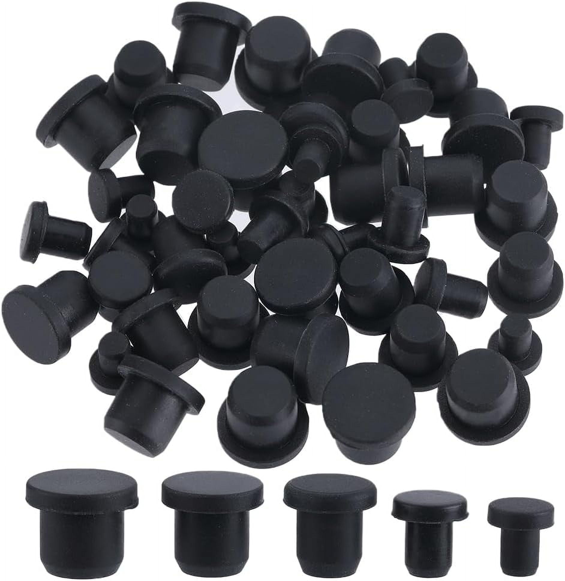 50Pcs 5 Style Silicone Hole Plugs Snap in Hole Plugs Post Pipe Insert ...