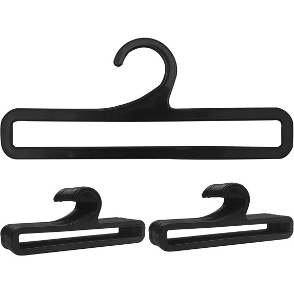 50Pcs 7.7in Black Plastic Multi-Purpose Hanging Racks for Scarves ...