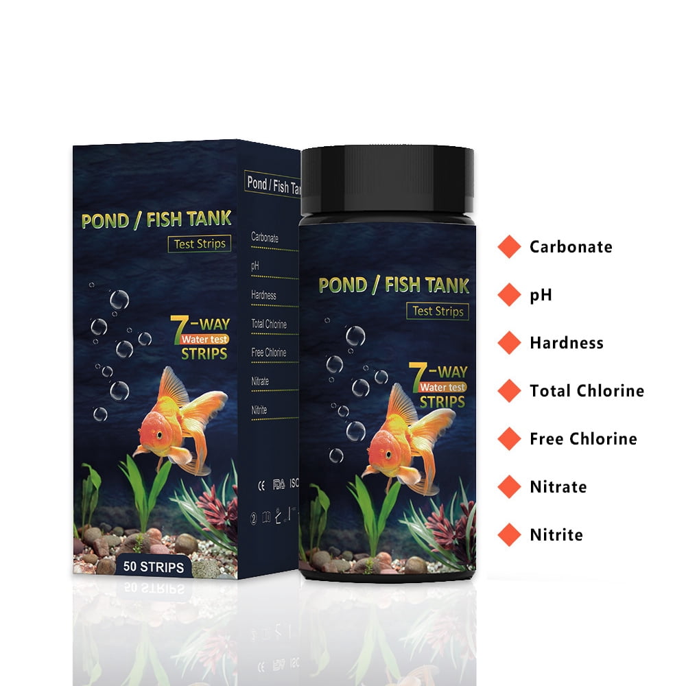 50Pcs 7in1 Aquarium Water Quality Testing Paper Fish Tank Pond Aquarium ...