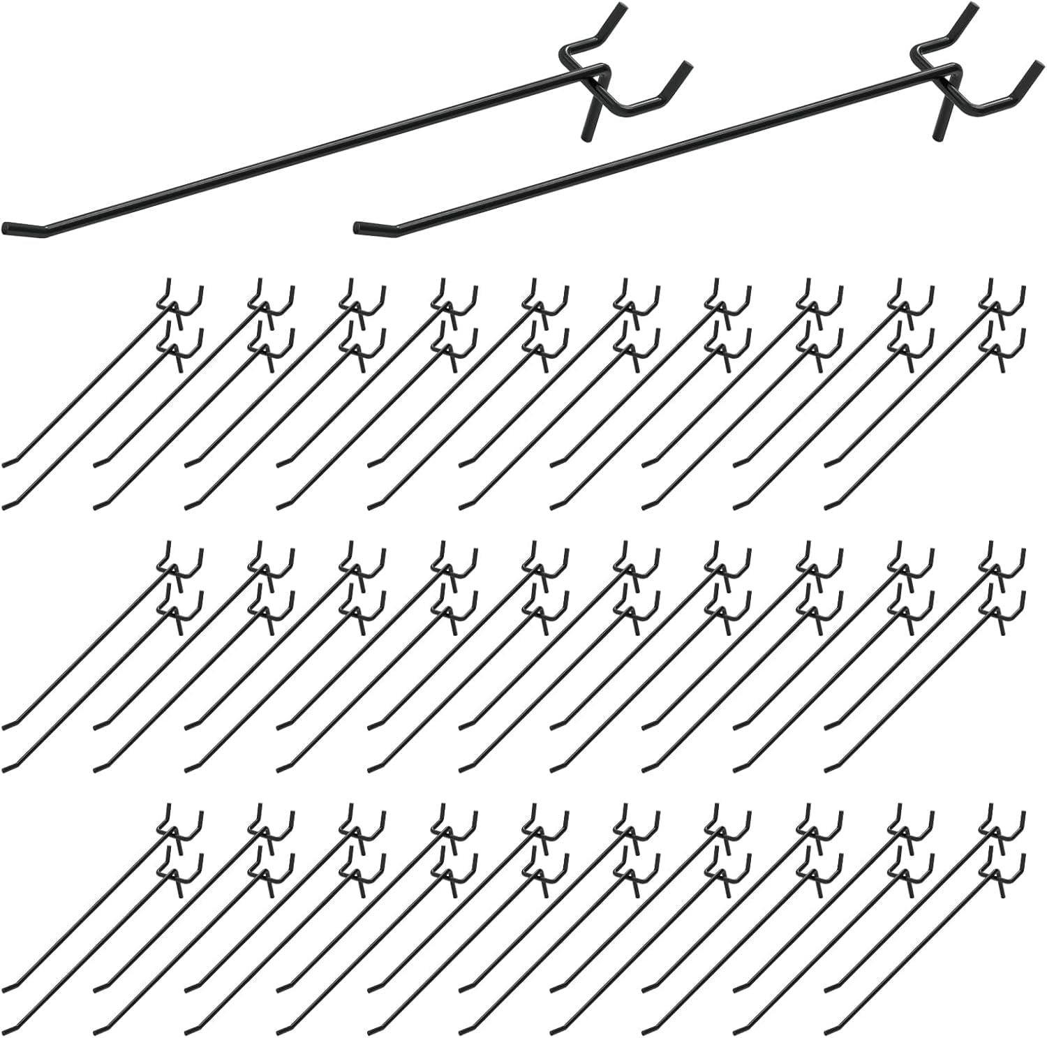 50Pcs 8"/20CM Pegboard Hooks Assortment Set, Metal Peg Board Hooks with ...