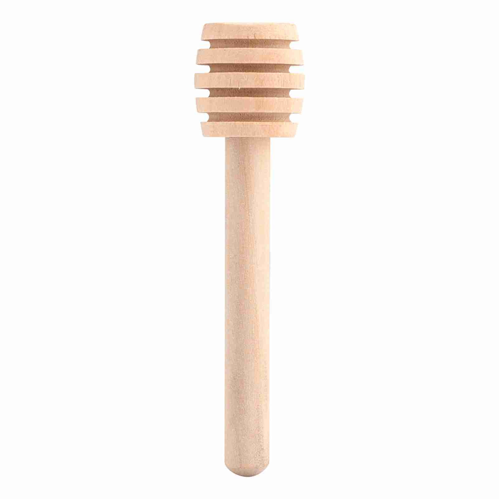 50Pcs 8cm Wooden Honey Dippers - Natural Food-Grade Stirring ...