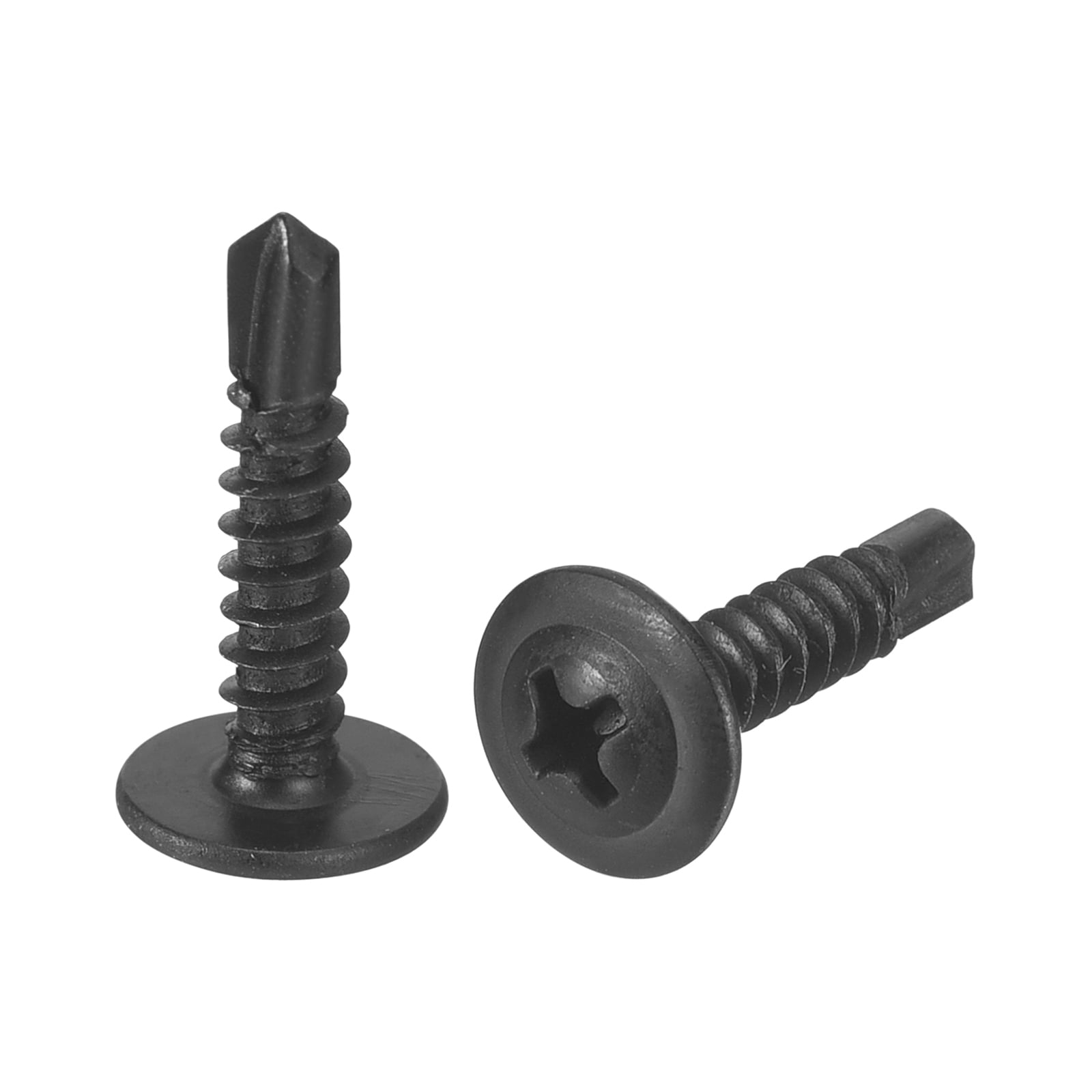 50Pcs #8x3/4" Phillips Head Self Tapping Screws, Carbon Steel Self Drilling, Black - Walmart.com
