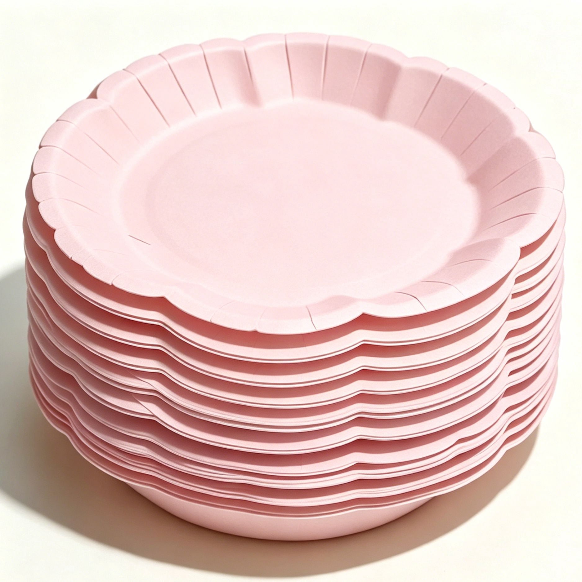 50Pcs 9in Scalloped Disposable Paper Plates Dessert Cake Party Plates ...